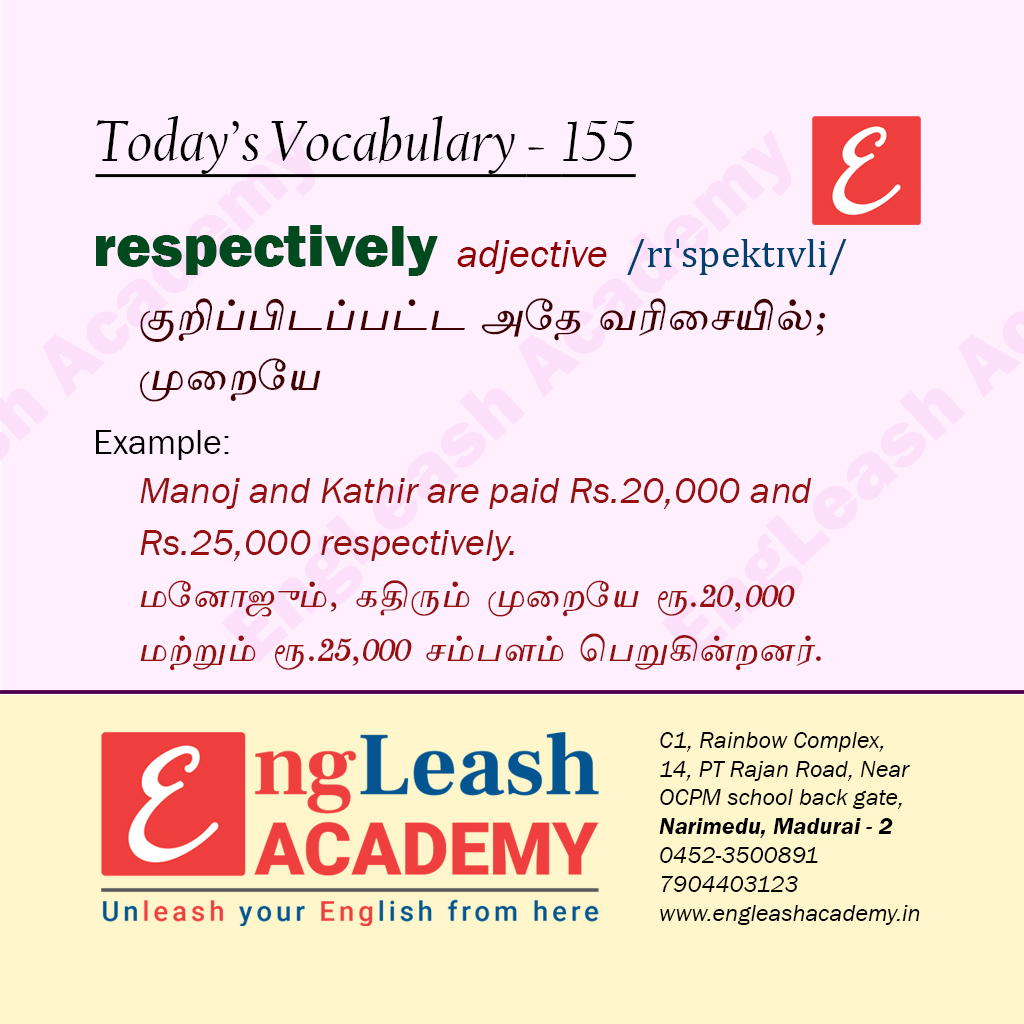 155 – respectively – adverb - EngLeash Academy